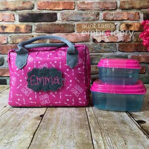 CLEARANCE SALE Kids Personalized Lunch Box, Pink School Bag, Lunch Bag ...