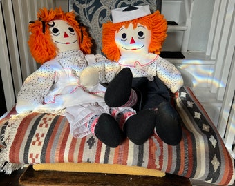 Sponge Bob Theme 25 Inch Raggedy Ann and Andy Dolls - Etsy