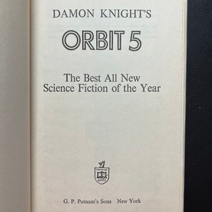 Orbit 5 Edited by Damon Knight - Bookclub Edition - (copyright 1969) - Etsy