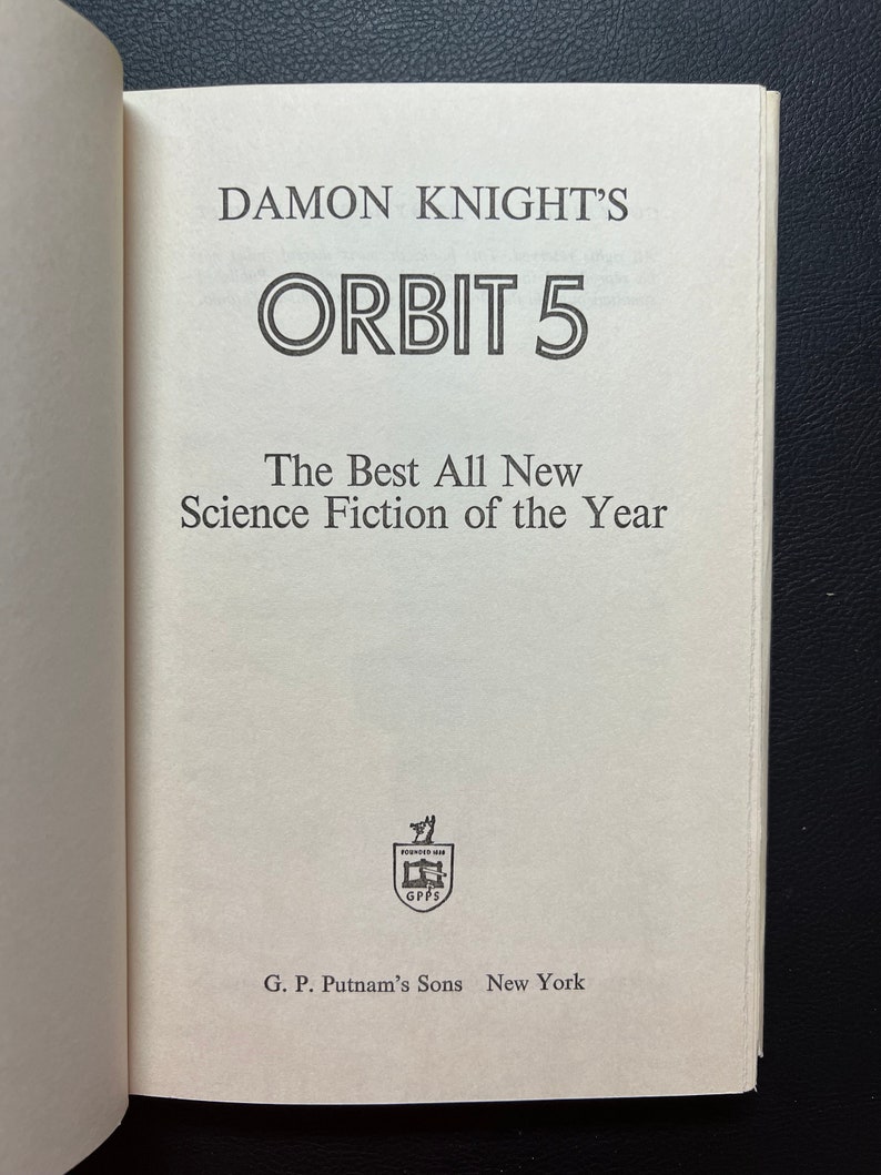 Orbit 5 Edited by Damon Knight - Bookclub Edition - (copyright 1969) - Etsy