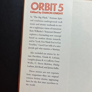 Orbit 5 Edited by Damon Knight - Bookclub Edition - (copyright 1969) - Etsy