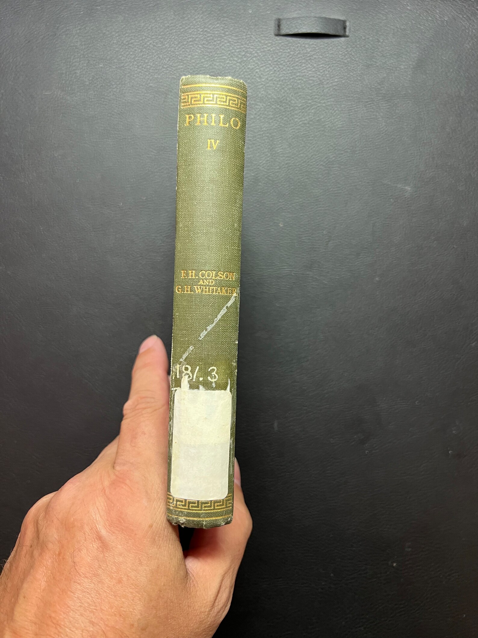Philo IV of Eleven Volumes With an English Translation by F. H. Colson ...