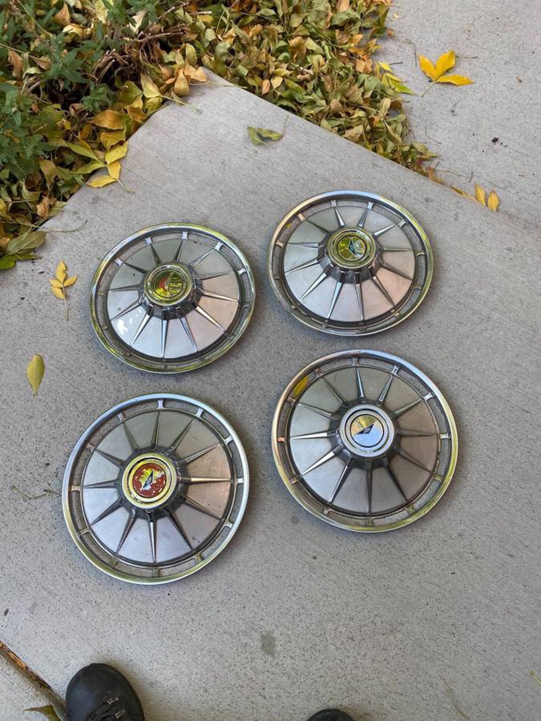 1961 Chevy Corvair Set of Four Hubcaps - Etsy