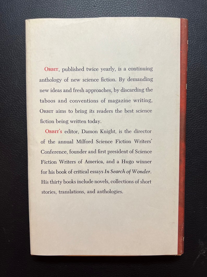 Orbit 5 Edited by Damon Knight Bookclub Edition copyright - Etsy