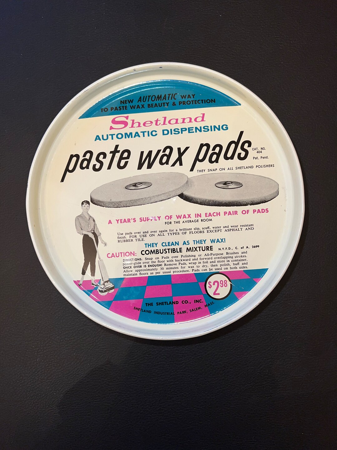 Shetland Automatic Dispensing Paste Wax Pads - Can - (circa 1950s) - Etsy