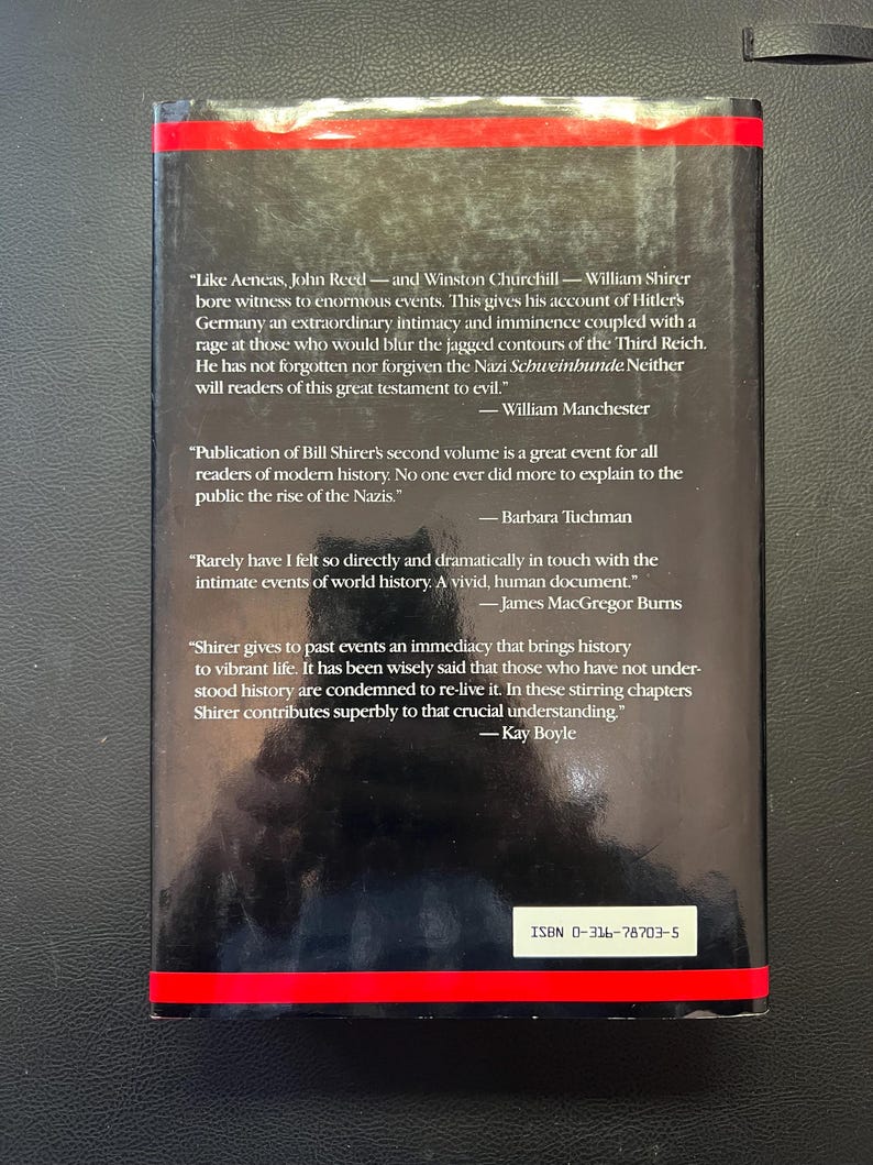 The Nightmare Years 1930 to 1940 by William Shirer (copyright 1984) - Etsy