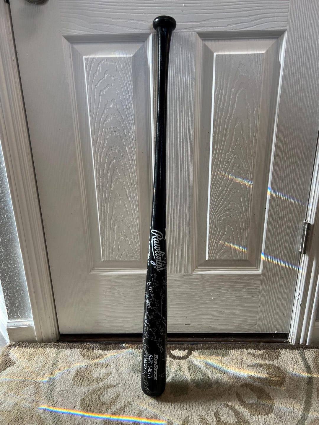 1992 California Angels Team Autographed Baseball Bat - Gary Gaetti Bat ...