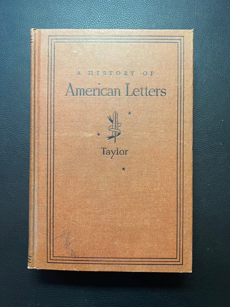 A History of American Letters by Walter Taylor copyright 1947 - Etsy