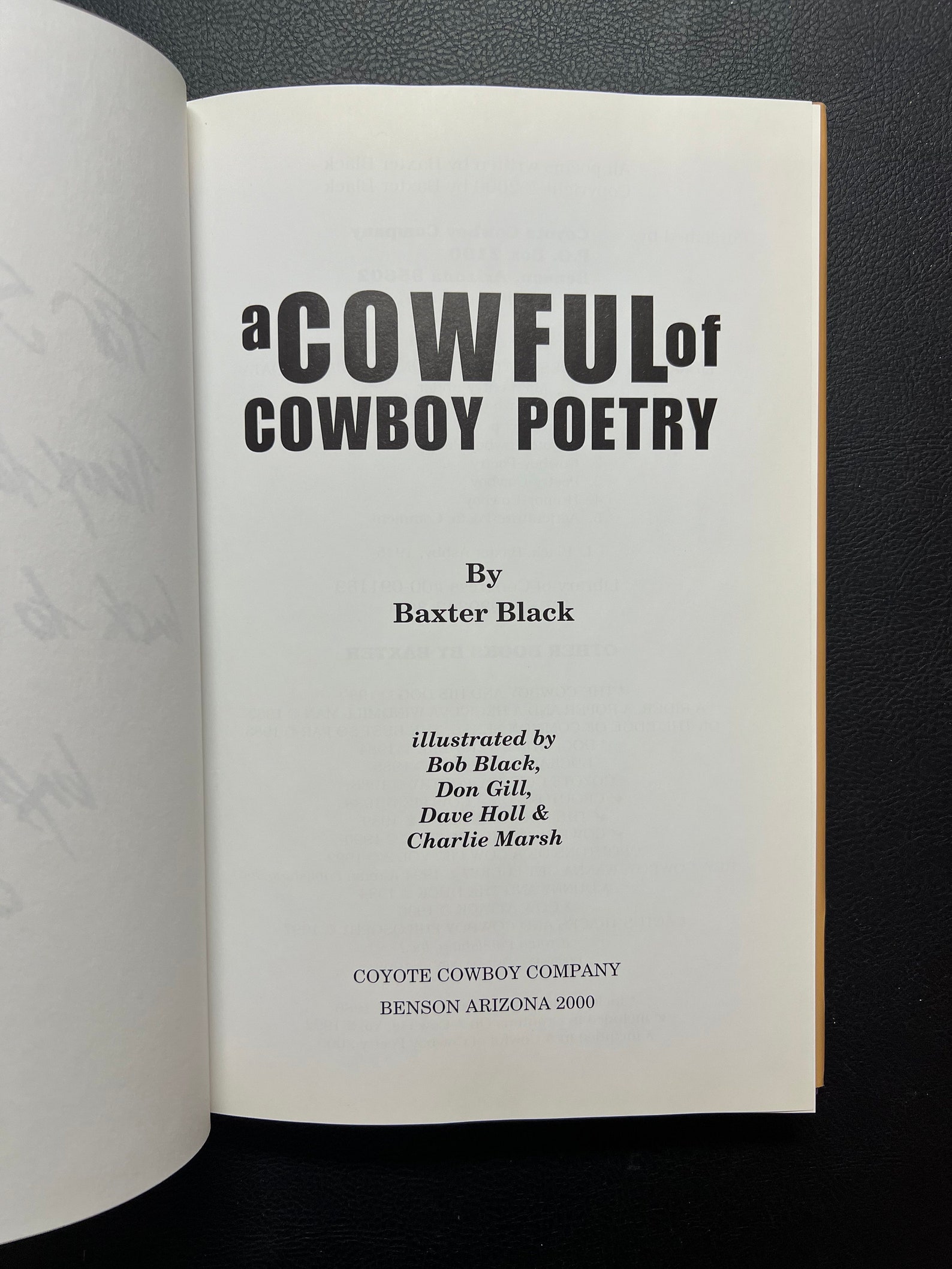 A Cowful of Cowboy Poetry by Baxter Black - Autographed (copyright 2000 ...