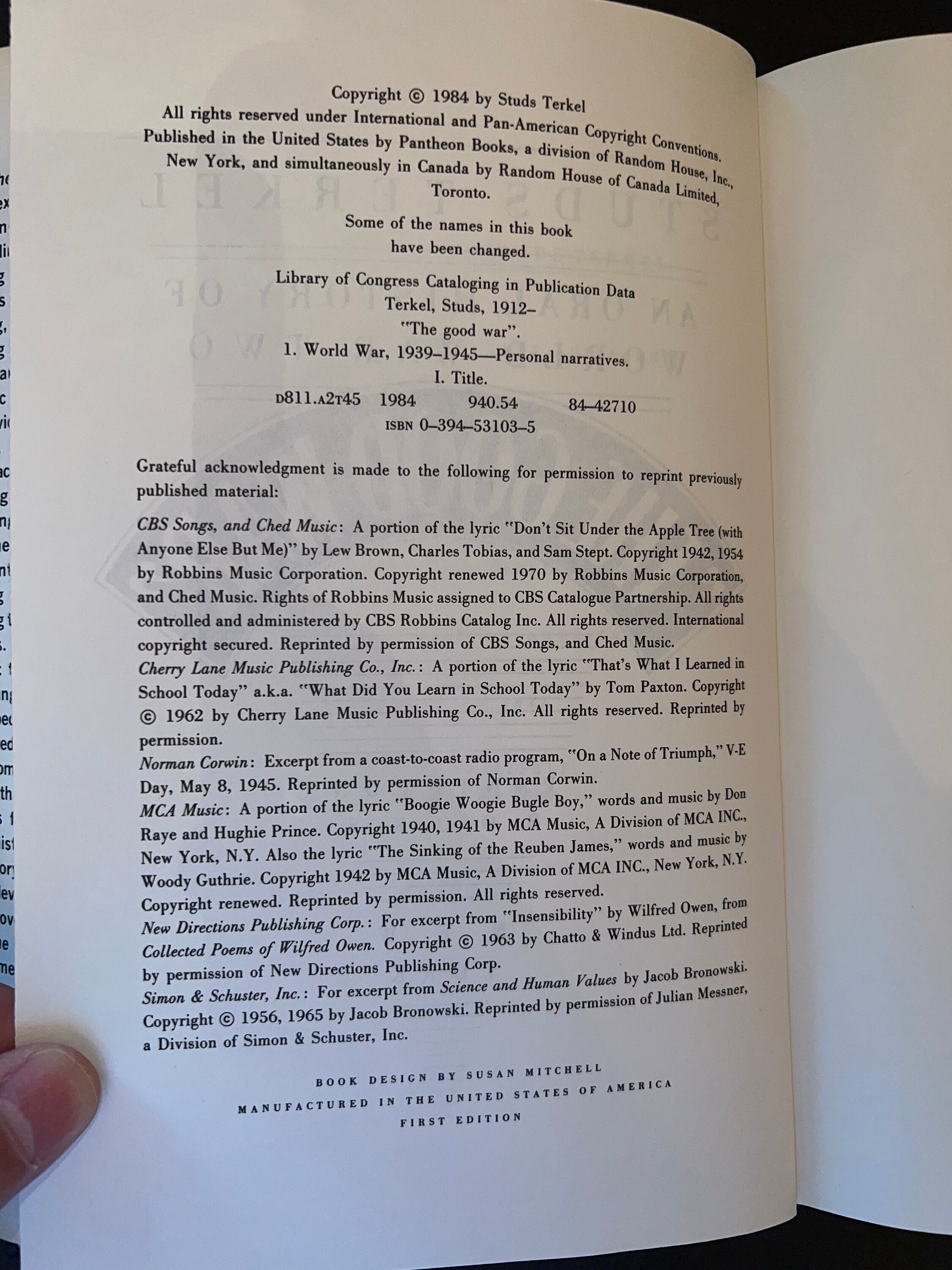 The Good War an Oral History of World War II by Studs Terkel - Etsy