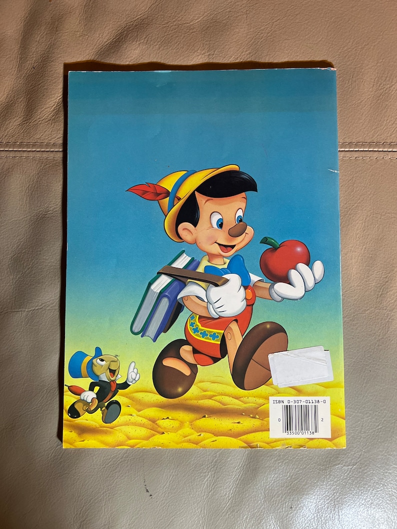 Walt Disneys Pinocchio A Big Color/activity Book copyright - Etsy