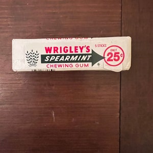 Wrigley’s Spearmint Gum - 25 Cents - Unopened Pack - (circa 1980s) - Etsy