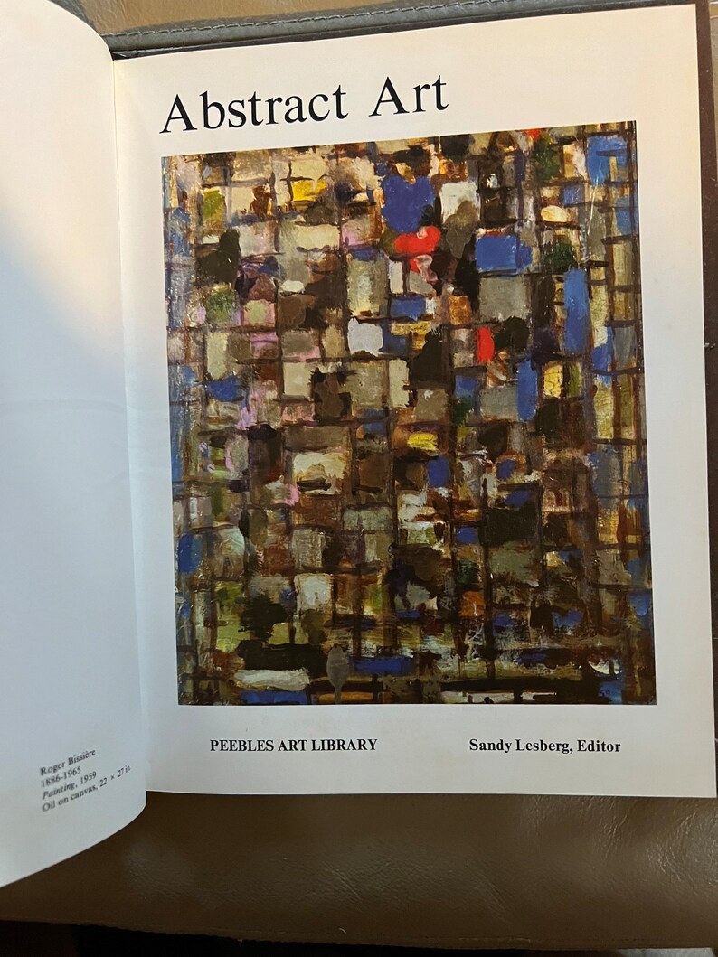 Abstract Art by the Peebles Art Library copyright 1974 - Etsy