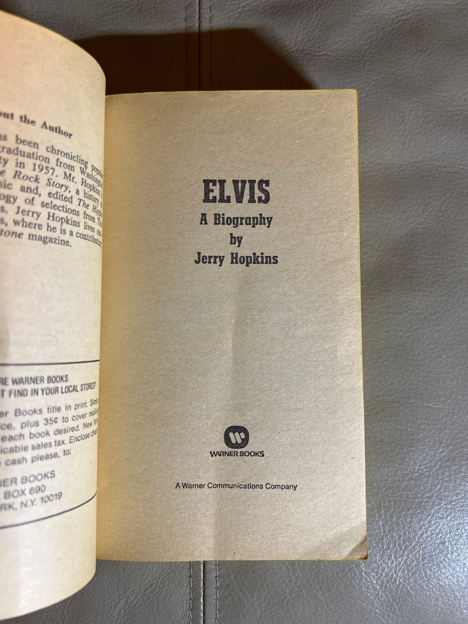 Elvis - A Biography - by Jerry Hopkins (copyright 1975) - Etsy