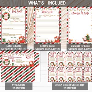 Letter to Santa Kit Kids Letter to Santa Set Christmas Letter Editable ...