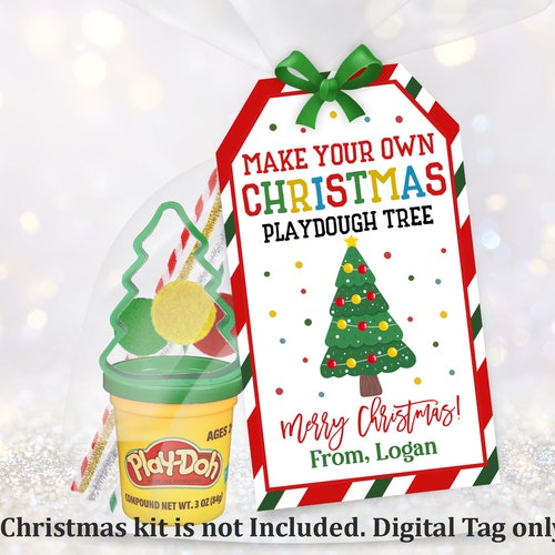 Christmas Printable Make Your Own Christmas Playdough Tree Bag - Etsy