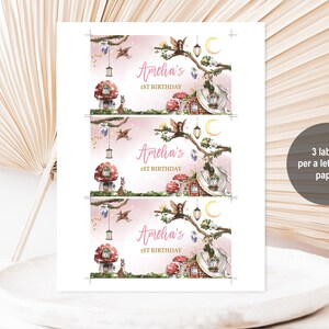 Fairy Birthday Party Box Label: Enchanted Floral, Editable Bir275 - Etsy