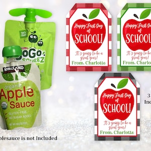 Back to School Teacher Gift Tag Happy First Day of School Tag - Etsy