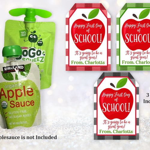 PRINTABLE Happy First Day of School Tags Gift Tags Labels - Etsy