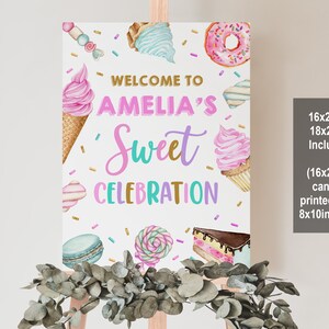 Sweet Birthday Welcome Sign Sweet Party Welcome Poster Sweet ...