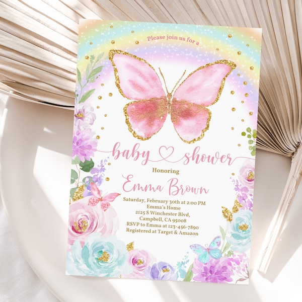 Butterfly Invitation - Etsy