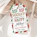 Holiday Straw Gift Tags, Kids Classroom Favor Labels (editable PDF ...