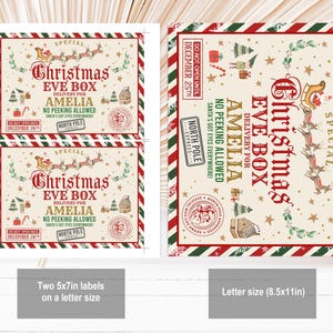 Christmas Eve Box Label: Editable Printable Special Delivery Sign Chl10 ...