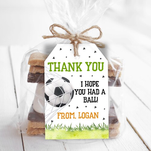 Editable Soccer Tag Soccer Party Favor Tags Soccer Birthday - Etsy
