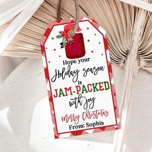 Jam Gift Tags: Holiday Neighbor and Teacher Labels (printable, Editable ...