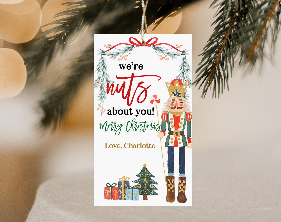 Christmas Nutcracker Gift Tags: Holiday Classroom Labels (editable PDF ...