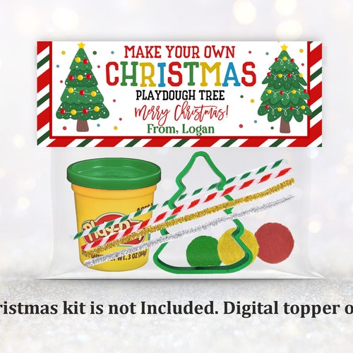 Christmas Printable Make Your Own Christmas Playdough Tree Bag - Etsy