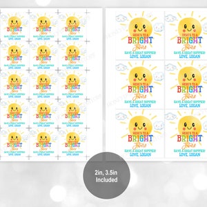 Sun Graduation Favor Tag Here's to a Bright Future Gift Tag Sunshine ...