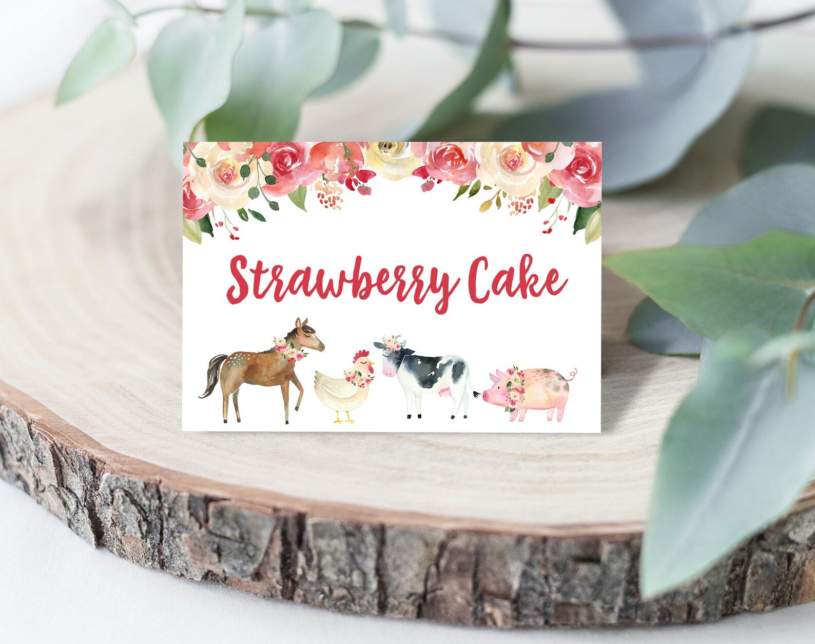 Farm Birthday Food Tents Card Farm Birthday Party Food Labels - Etsy