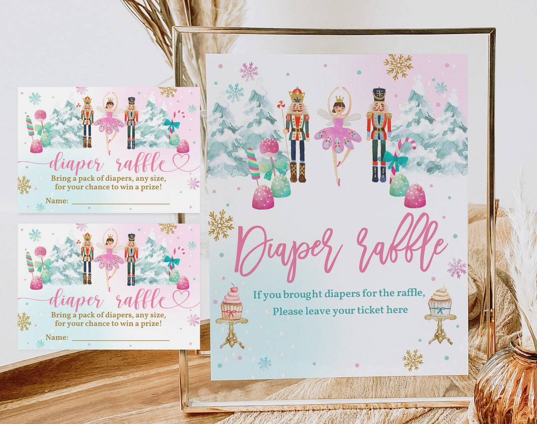 Nutcracker Diaper Raffle Card - Printable Baby Shower Game Chbab3 - Etsy