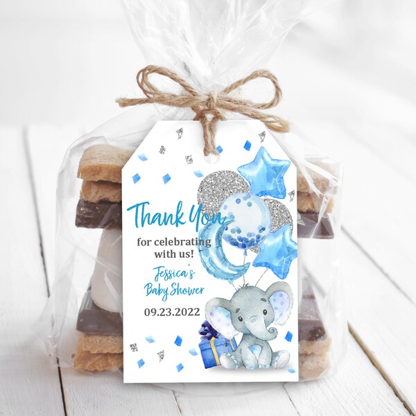 Elephant Favor Tag - Etsy