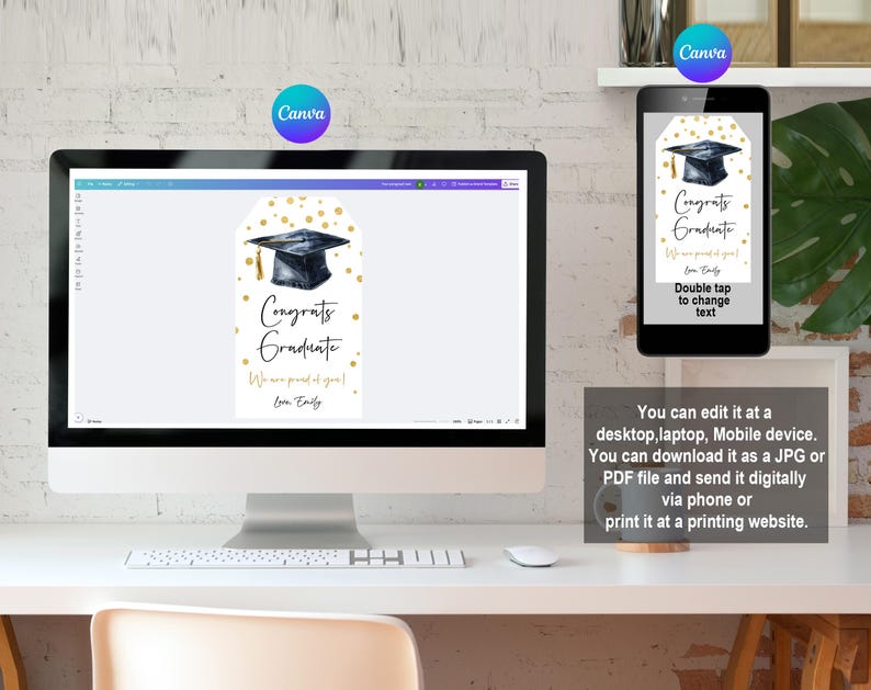 Graduation Favor Tags: Editable Printable - School Party Decoration - Etsy
