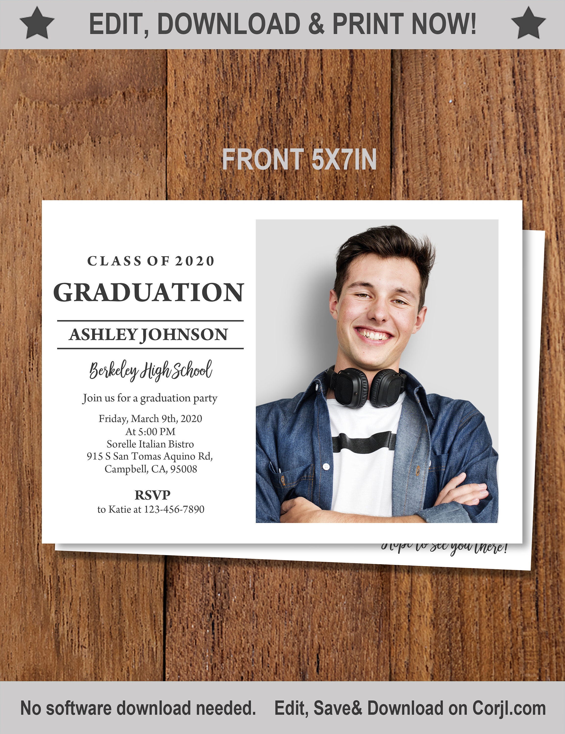 Graduation Invitations Templates For Guys