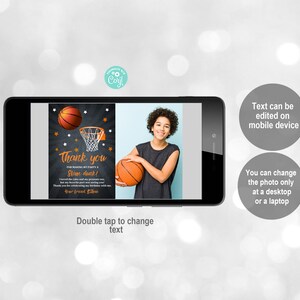 Basketball Birthday Thank You Cards Sports Thank You Notes Basketball ...