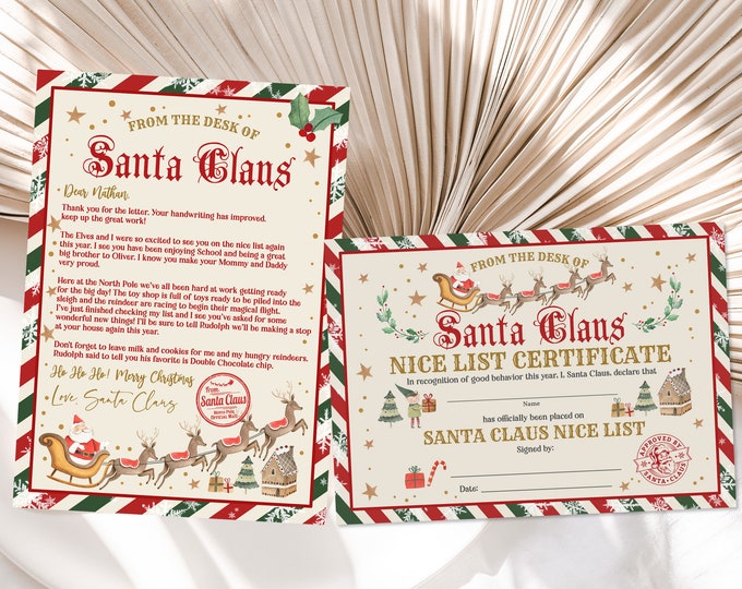 First Time Elf Arrival Letter From Santa Return Letter Christmas Elf I ...