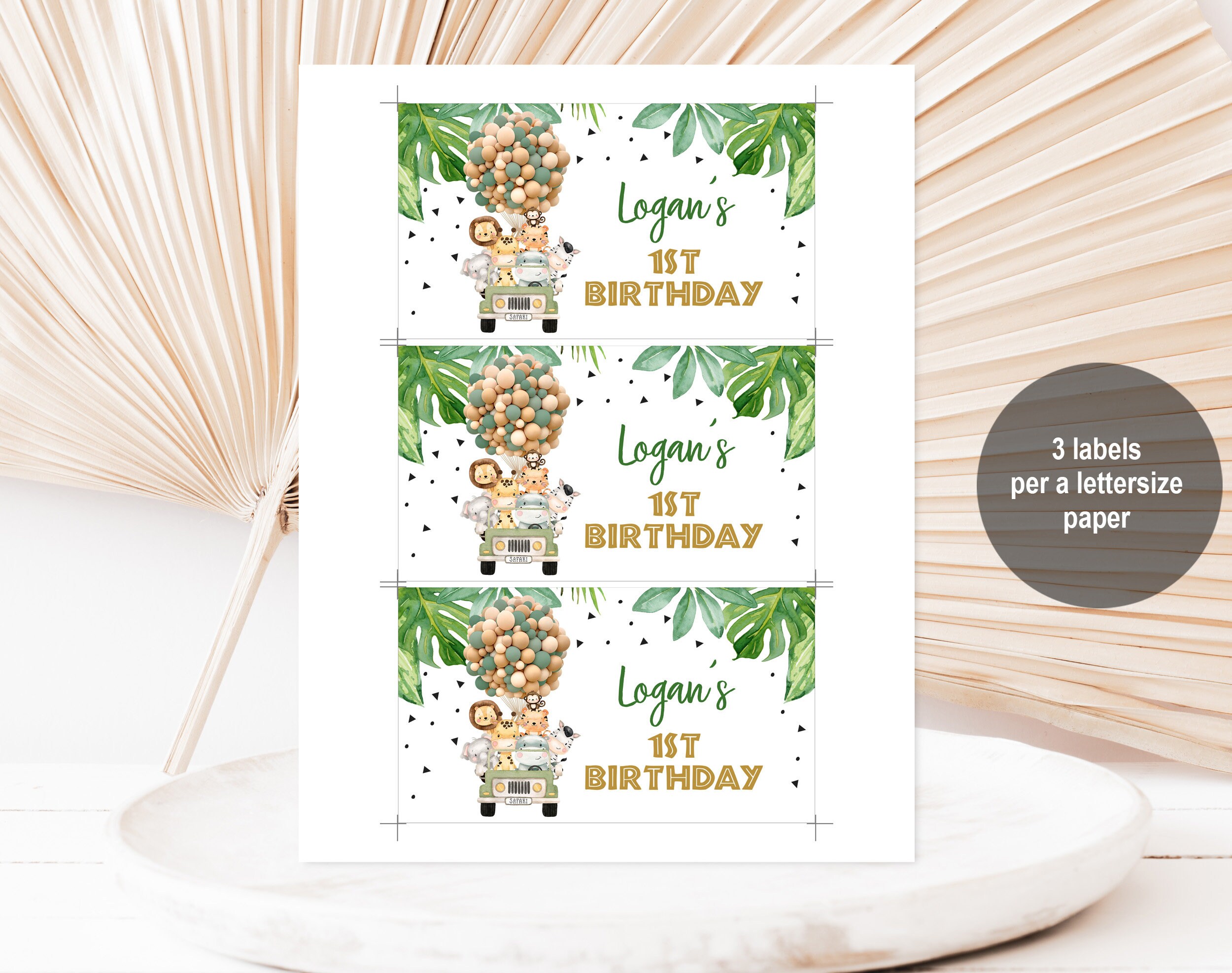 Safari Gable Box Labels Jungle Wild One Gift Box Labels Safari - Etsy