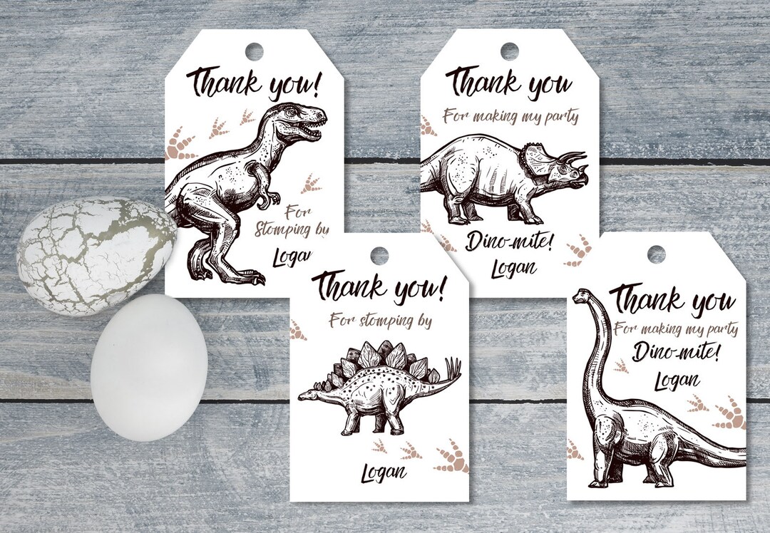 DINOSAUR BIRTHDAY TAGS Download Dinosaur Birthday Favor Park Tag World ...