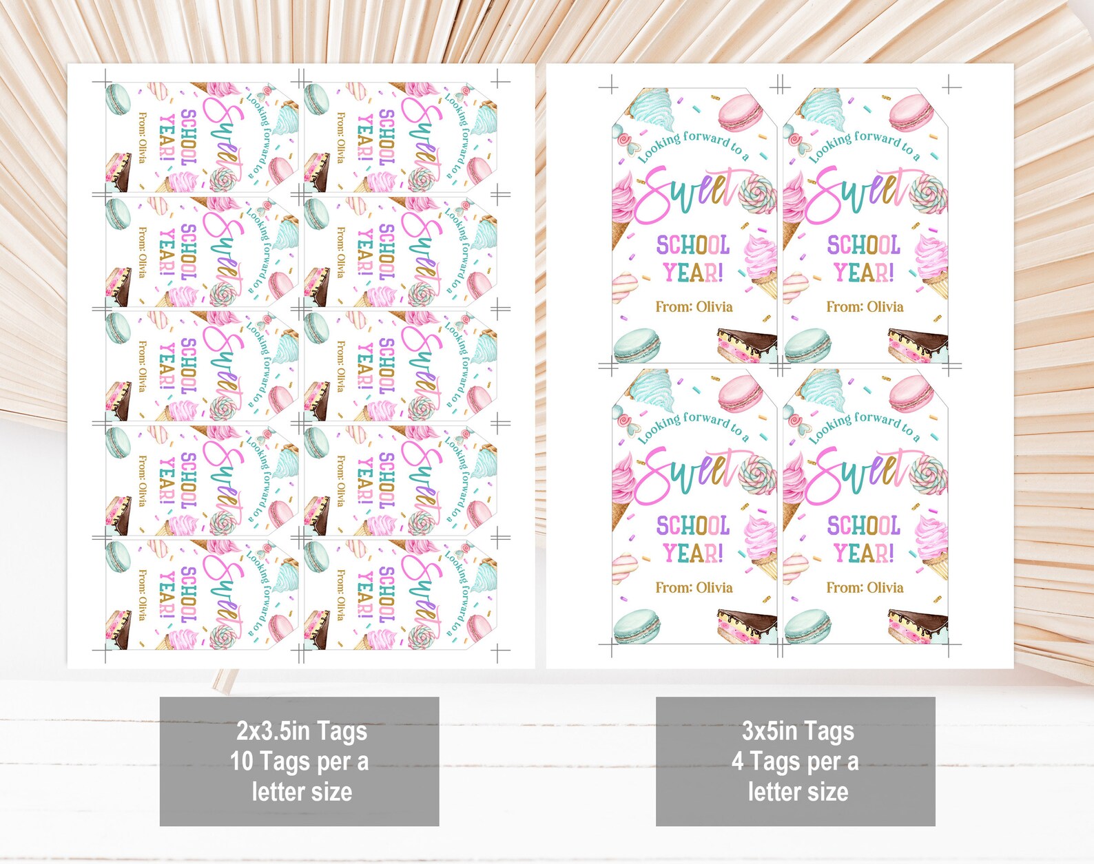 Sweet School Year Gift Tags: Editable Candy and Cookie Labels ...