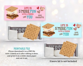 Smores Valentine Printable - Etsy