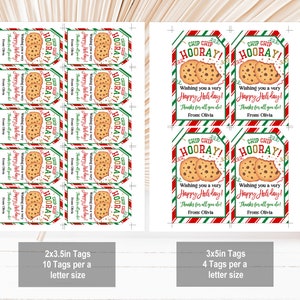 Christmas Cookie Gift Tags - Editable Holiday Teacher & Classroom ...