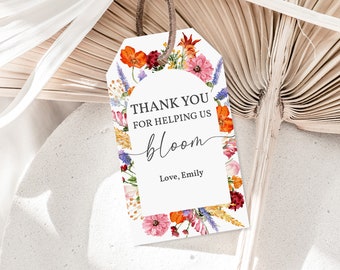 Thank You for Helping Me Bloom Gift Tag - Etsy