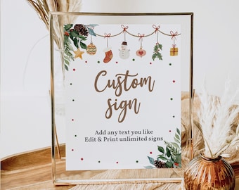 Merry Christmas Table Sign - Etsy