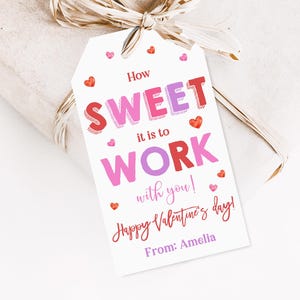 Valentine Favor Tags: Printable Team & Staff Gifts (editable Vat71) - Etsy