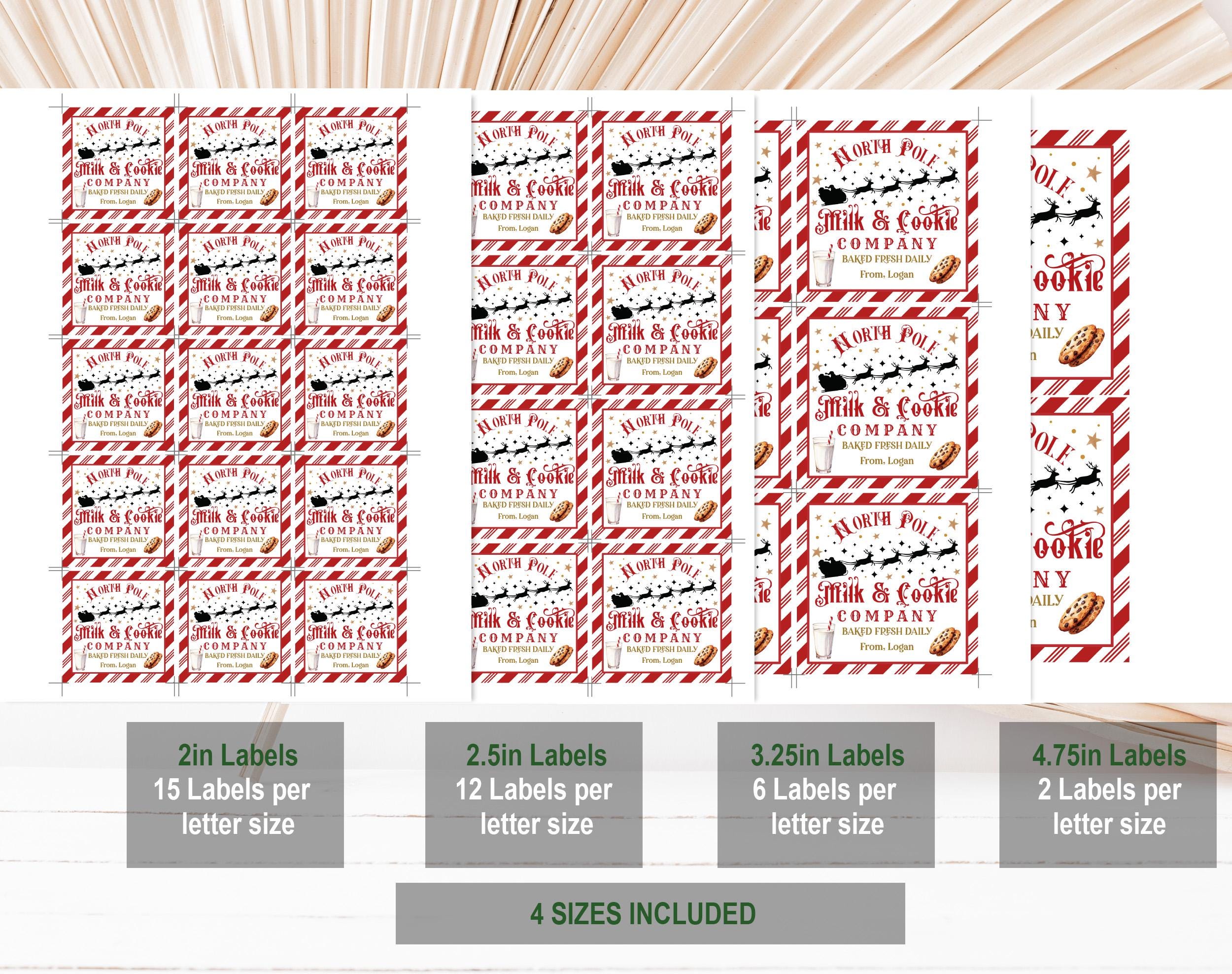 Christmas Milk and Cookies Labels: Printable Holiday Treat Tags ...