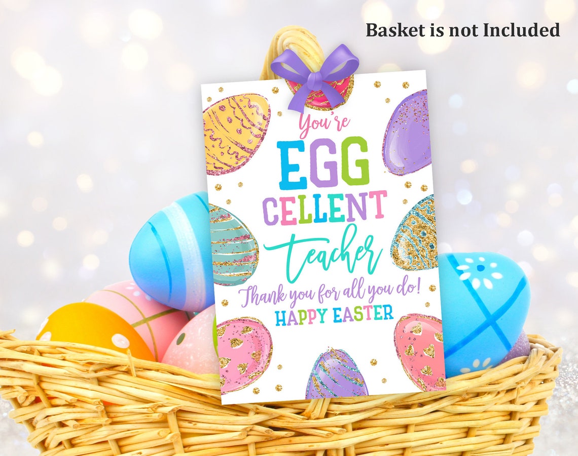 You Are Eggcellent Teacher Appreciation Tag Thank You Tag - Etsy