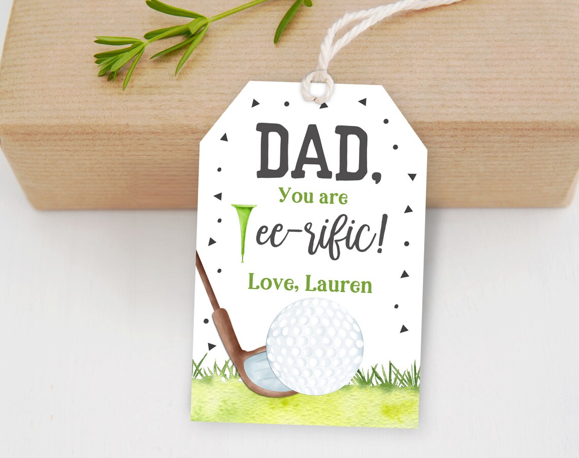 Father's Day Golf Tag Printable Dad You Are Tee-rific Dad - Etsy